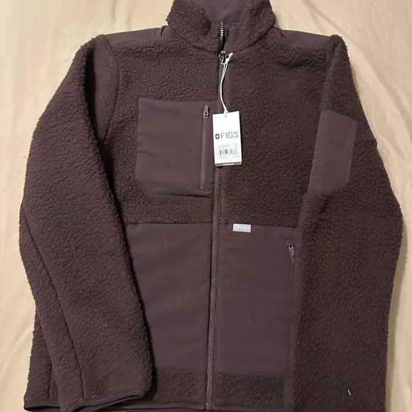 Figs | Jackets & Coats | Figs Womens Onshift Sherpa Jacket Espresso ...